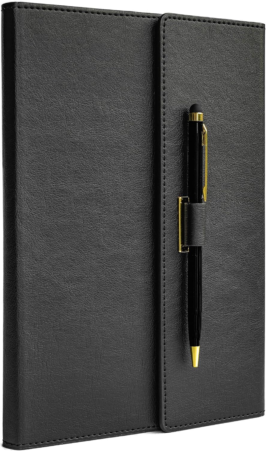 Tri-fold Notebook A5 Notepad Vegan Friendly PU Leather Cover 160 Ruled ...