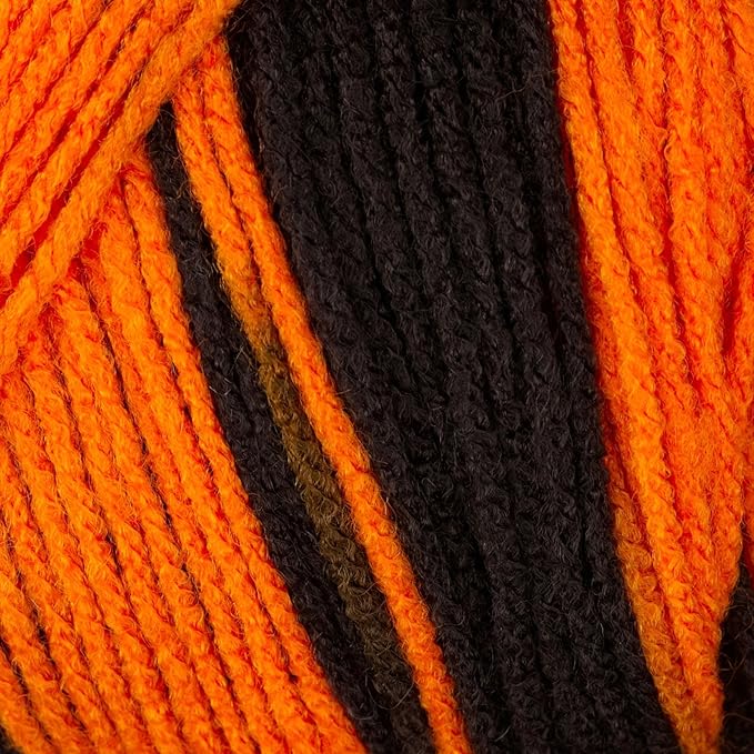 Amazon.com: Red Heart Yarn Orange/Black Red Heart Team Spirit Yarn (972)