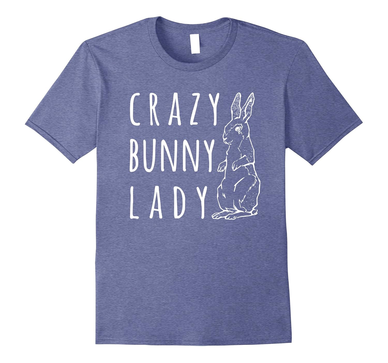 Crazy Bunny Lady T-Shirt, Funny Rabbit Graphic Tee-Art – Artvinatee