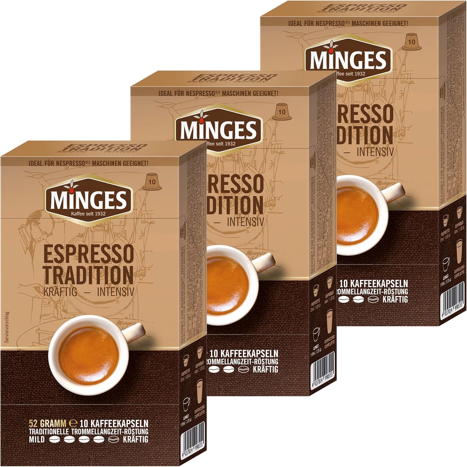 Amazon.de: Minges Espresso Tradition Kaffeekapsel, Kapsel, Kräftig ...