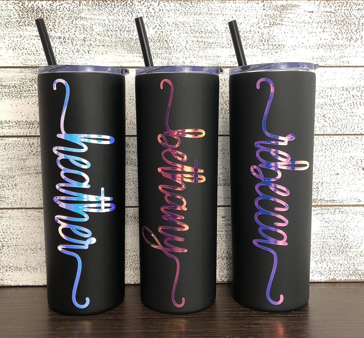 CUSTOM 20oz Skinny Stainless Steel Hot Cold Tumbler Drink Barware 