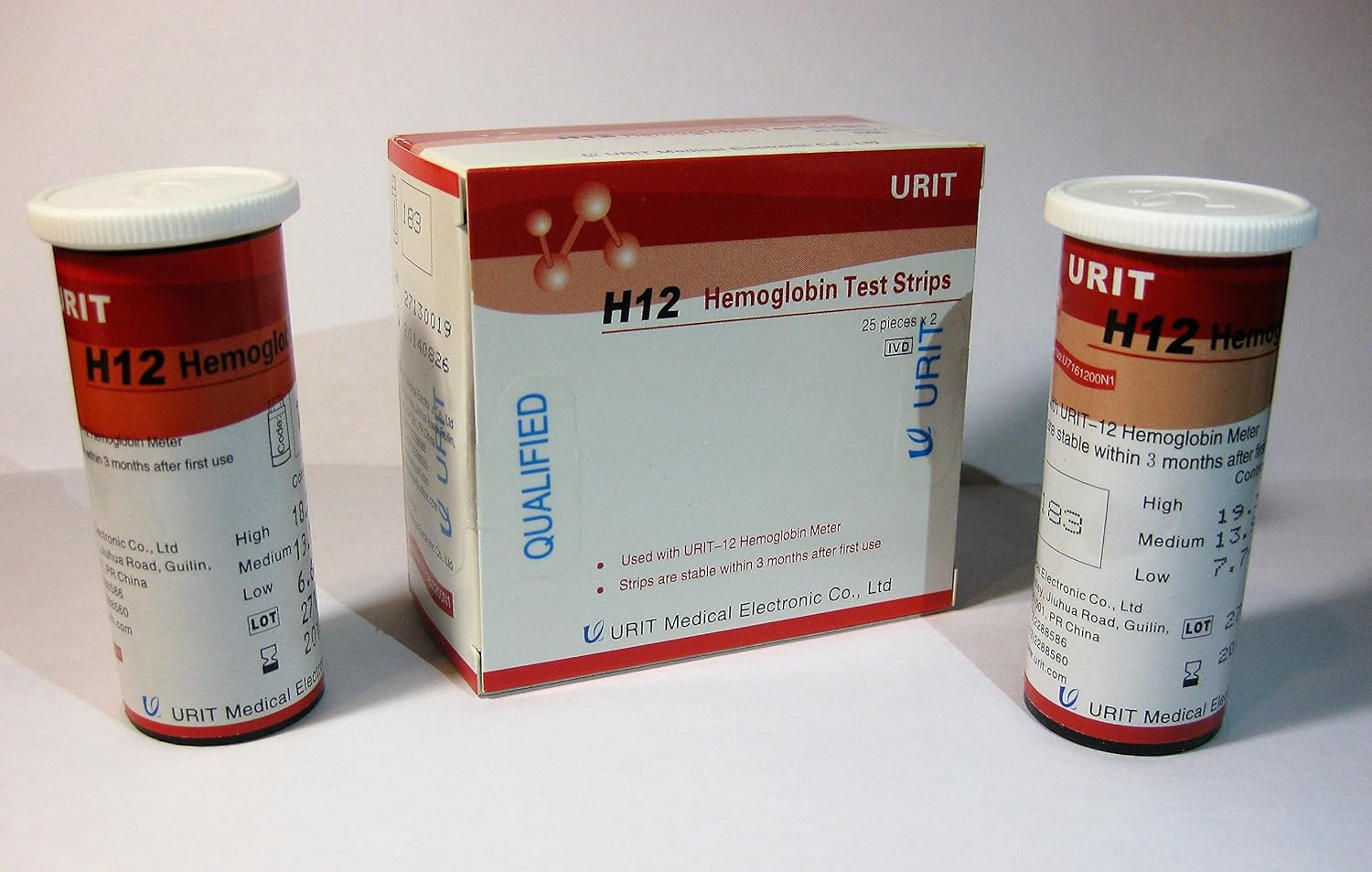 URIT-12 HEMOGLOBIN TEST STRIPS (50 pcs.) CE APPROVED!: Amazon.co.uk ...