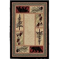 Amazon.com: Rustic Lodge Forest Cabin 2x3 Area Rug, 2'2x3'3