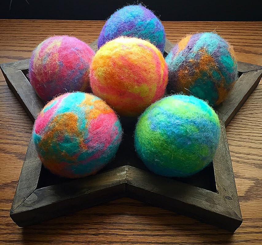 Amazon.com: Ovella Wool Dryer Balls The Doces Tye Dye Collection: Handmade