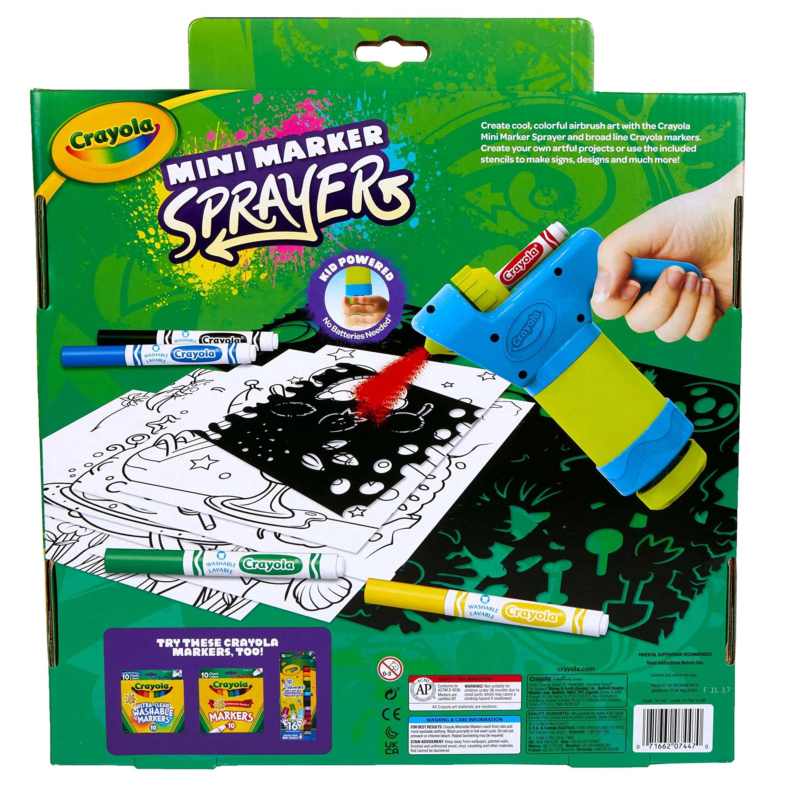 Mua Crayola Mini Marker Sprayer, Marker Airbrush Kit, Gift for Kids, 7 ...
