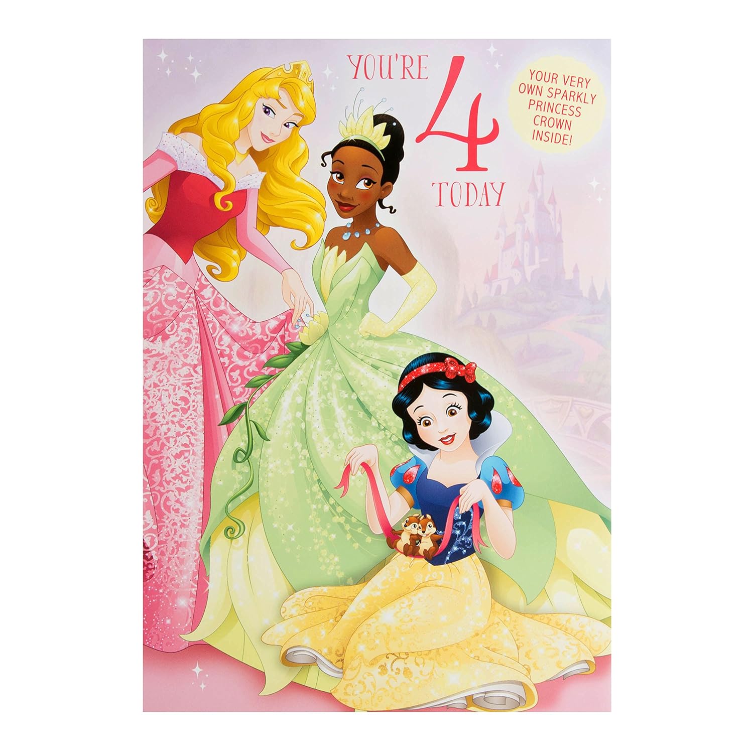 Hallmark Disney Princess 4th Birthday Card 'Make Your Own Crown ...