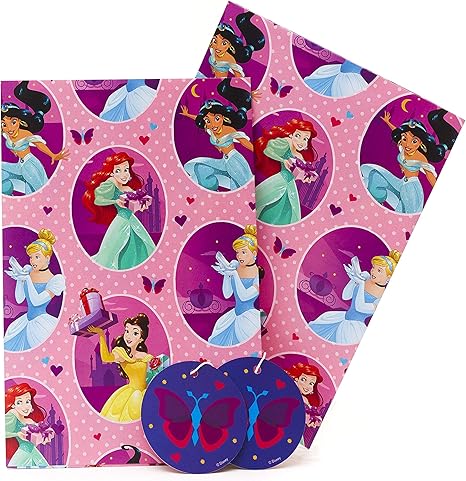 Disney Princess Wrapping Paper - Girls Wrapping Paper - Kids Wrapping ...