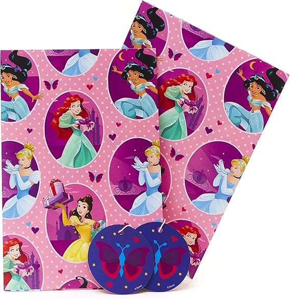 Disney Princess Wrapping Paper - Girls Wrapping Paper - Kids Wrapping ...