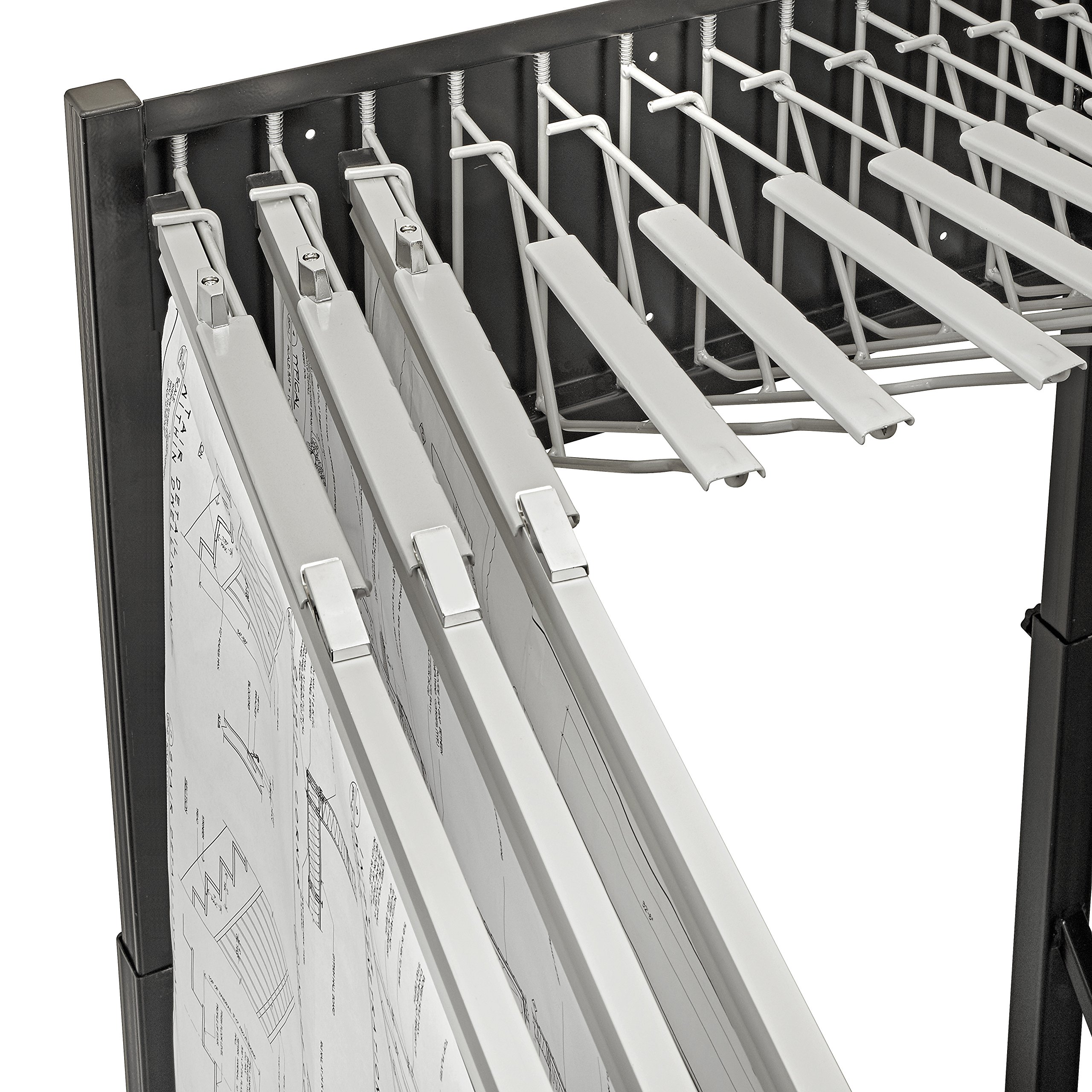 Adir Mobile Blueprint Storage Rack – Construction Plan Holder, Map ...