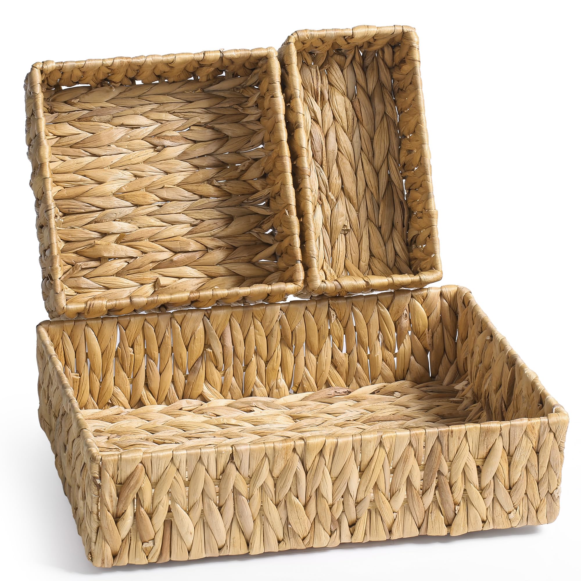 Water Hyacinth Storage Basket Wicker Baskets for Organizing Bathroom ...