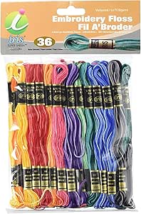 Amazon.com: Iris 36-Pack Embroidery Floss Pack, 8m, Variegated Colors ...