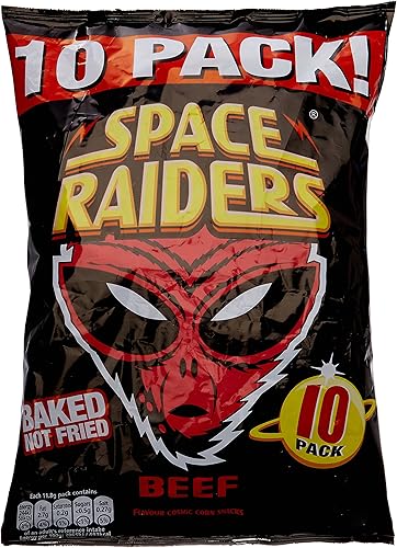 Space Raiders Beef Flavour Cosmic Corn Snacks, 10 x 11.8g: Amazon.co.uk ...