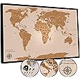 Amazon.com: AdventureScape Push Pin Travel Map - Large 30" x 20" World ...