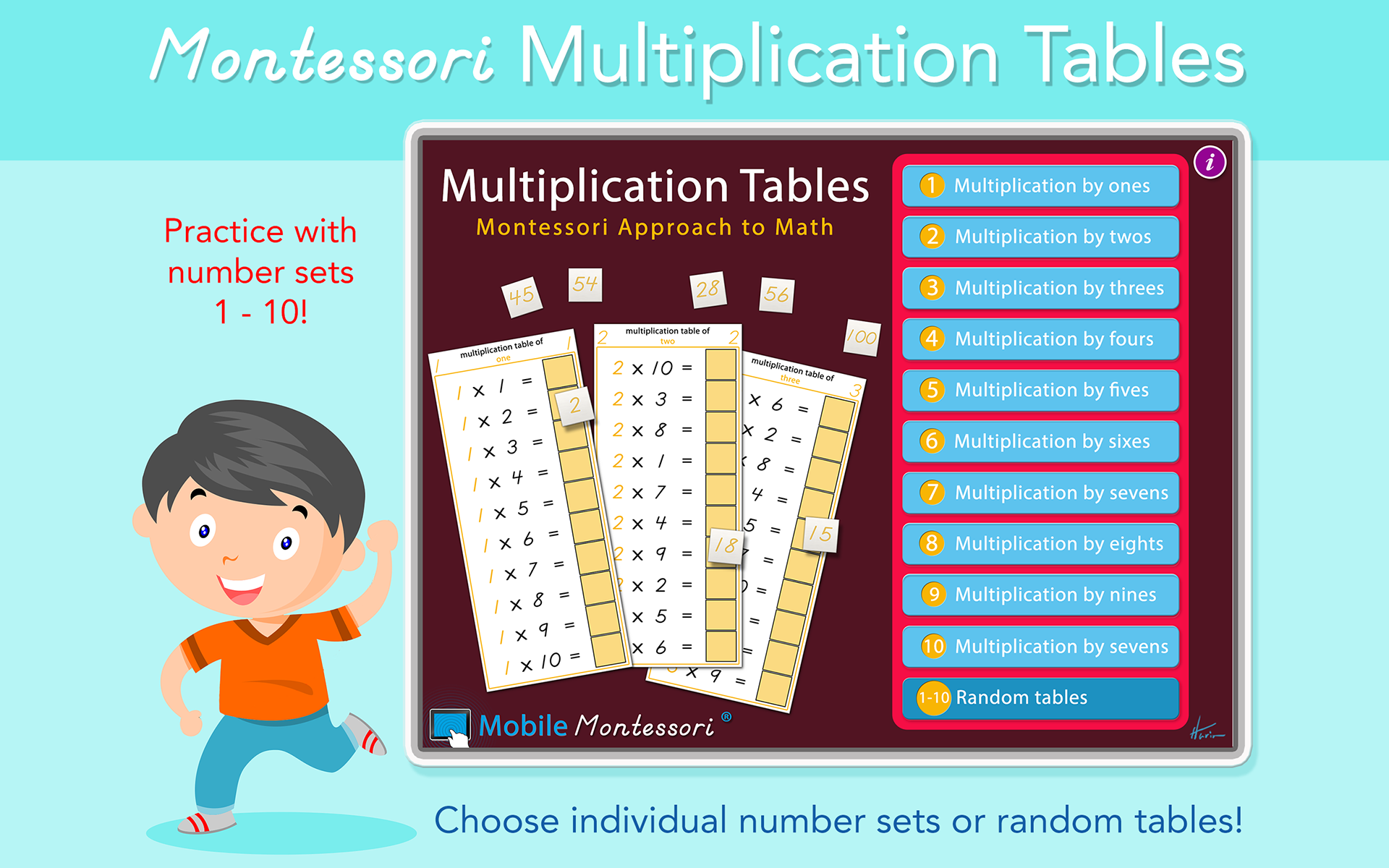 Multiplication Tables - Montessori Math for Kids Ages 6 & Up: Amazon ...