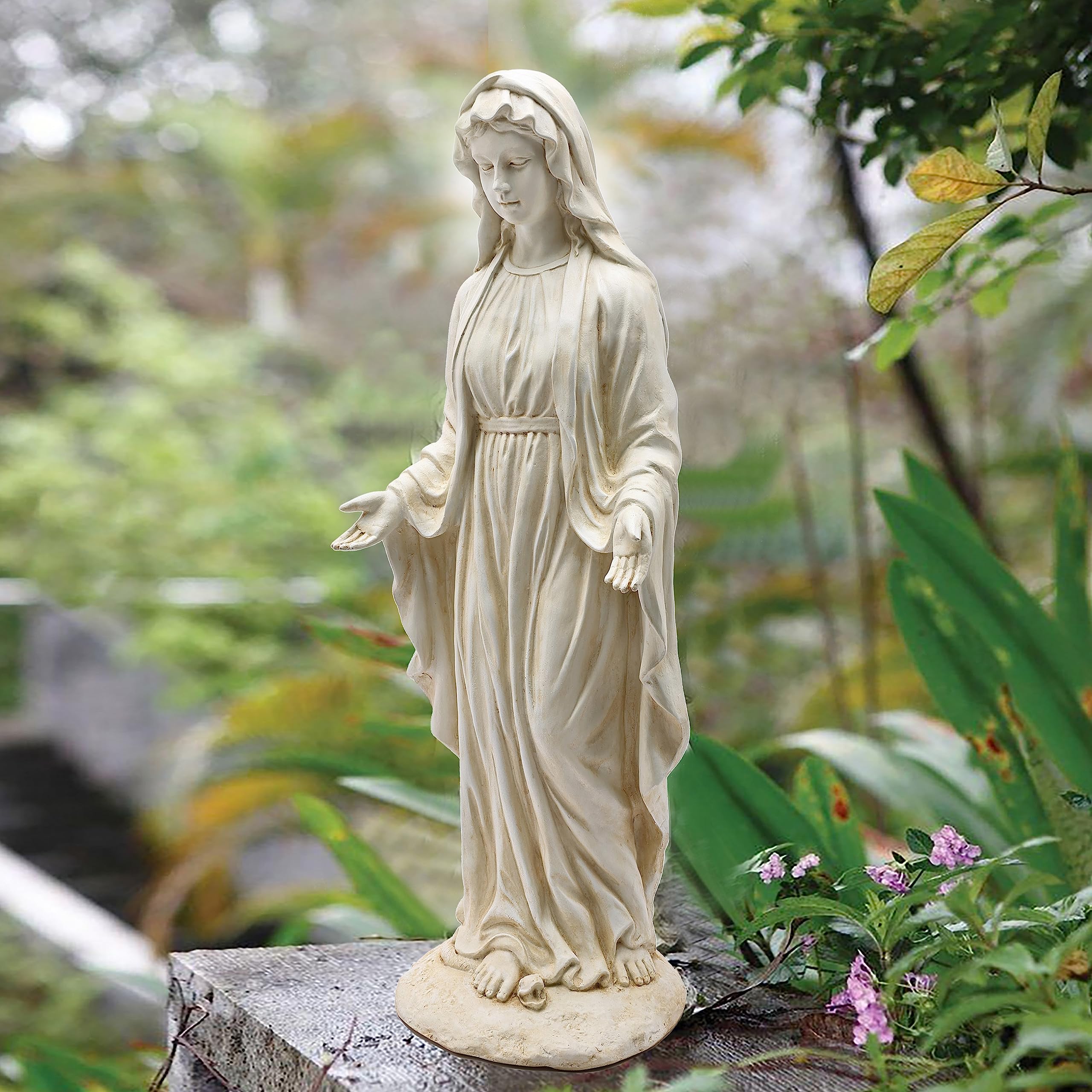 Mua LuxenHome Virgin Mary Statue Outdoor, 30'' Religious Garden Statue ...
