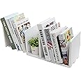 Amazon.com: MyGift White Wood Desktop Bookshelf Organizer, Expandable ...