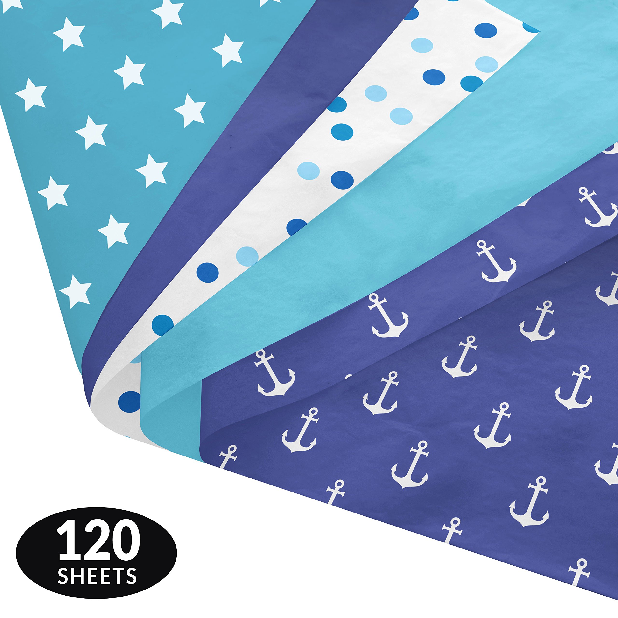 Amazon.com: Watercolor Gift Wrapping Tissue Paper Set - 120 Sheets ...