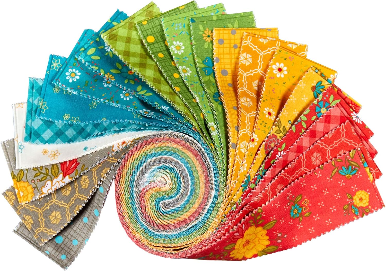 Amazon.com: Riley Blake Shades Of Summer Quilt Fabric 2.5 Inch Rolie ...