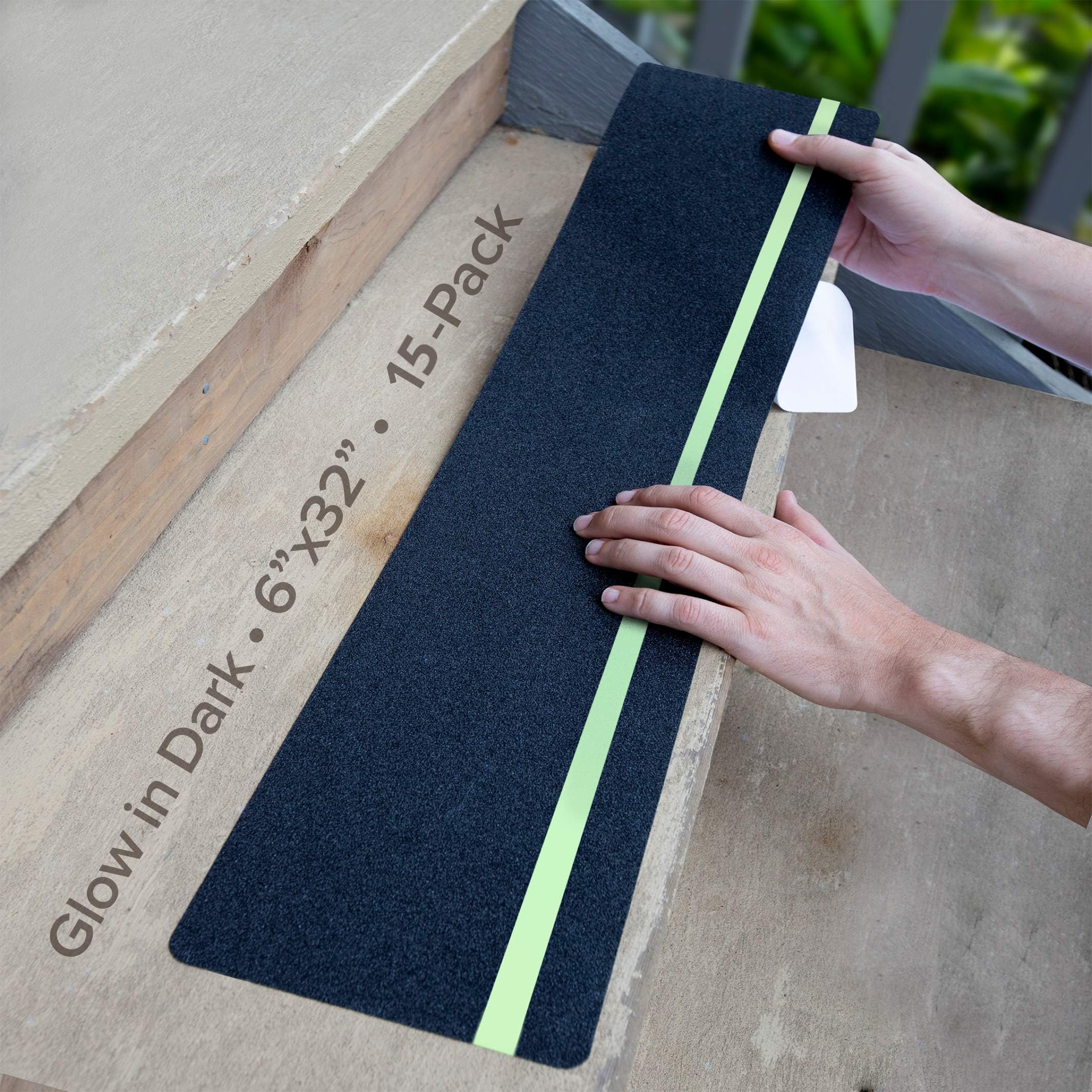 LifeGrip Anti Slip Traction Treads with Glow in Dark Stripe (15-Pack ...