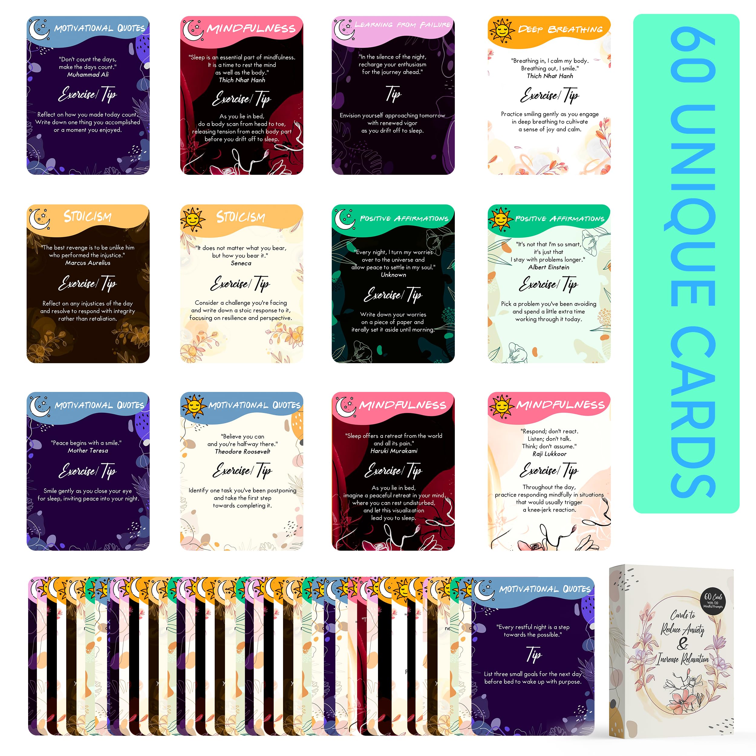 Mua 60 Unique Encouragement Cards| Anxiety Affirmation Cards| Positive ...