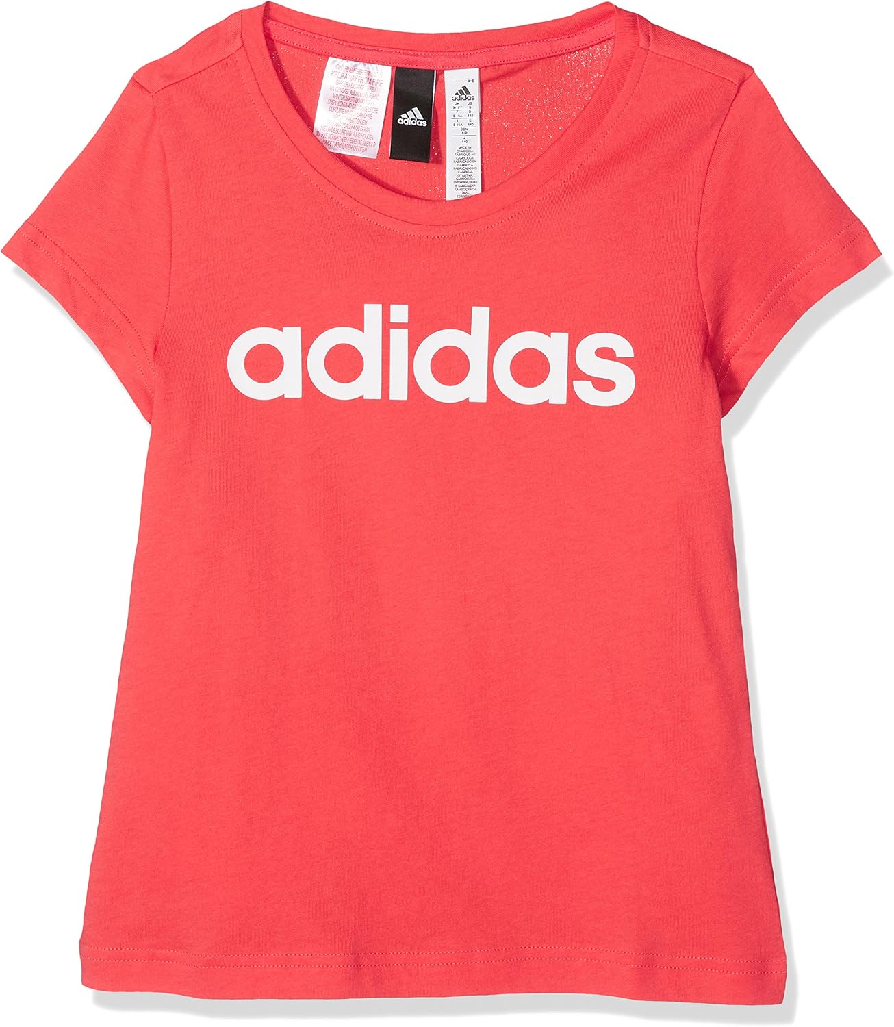 adidas Girls' Essentials Linear T-Shirt: Amazon.co.uk: Clothing