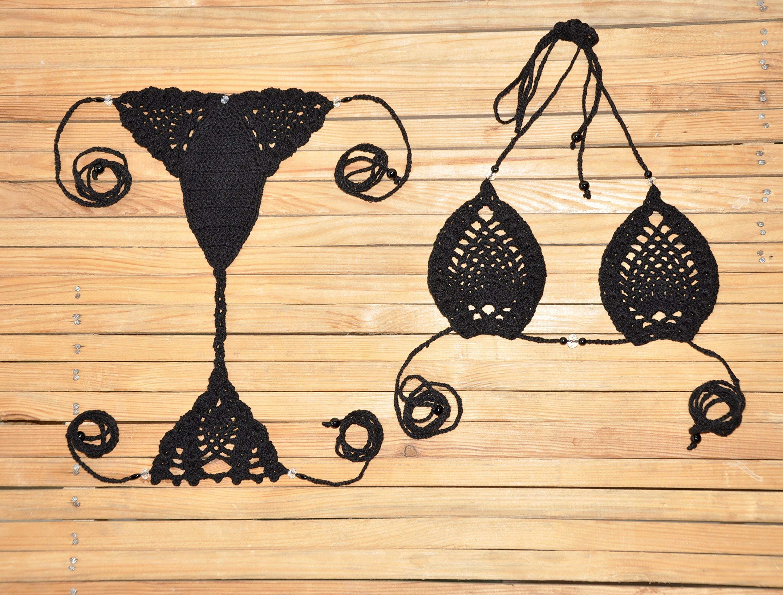 Extreme Sexy White Black Mini G-String Bikini Micro Bikini Set Bikini ...