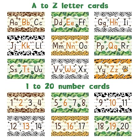 Mua TICIAGA 15PCS Safari Animal Alphabet Line Bulletin Board Set ...