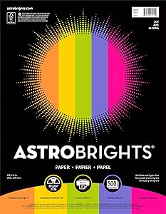 Amazon.com : Astrobrights Color Paper, 8.5" x 11", 24 lb/89 gsm,"Joy" 5 ...