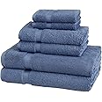 Amazon.com: Amazon Brand – Pinzon Organic Cotton Bathroom Towels, 6 ...