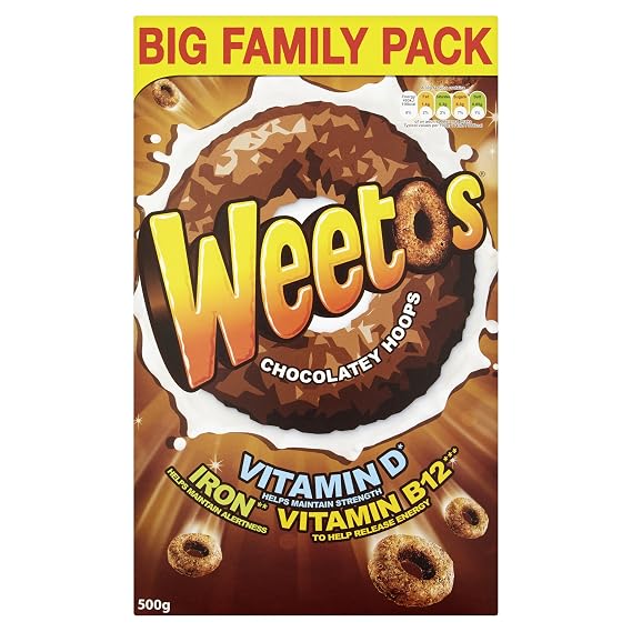Weetabix Weetos Chocolatey Hoops 500 g (Pack of 8): Amazon.co.uk: Grocery
