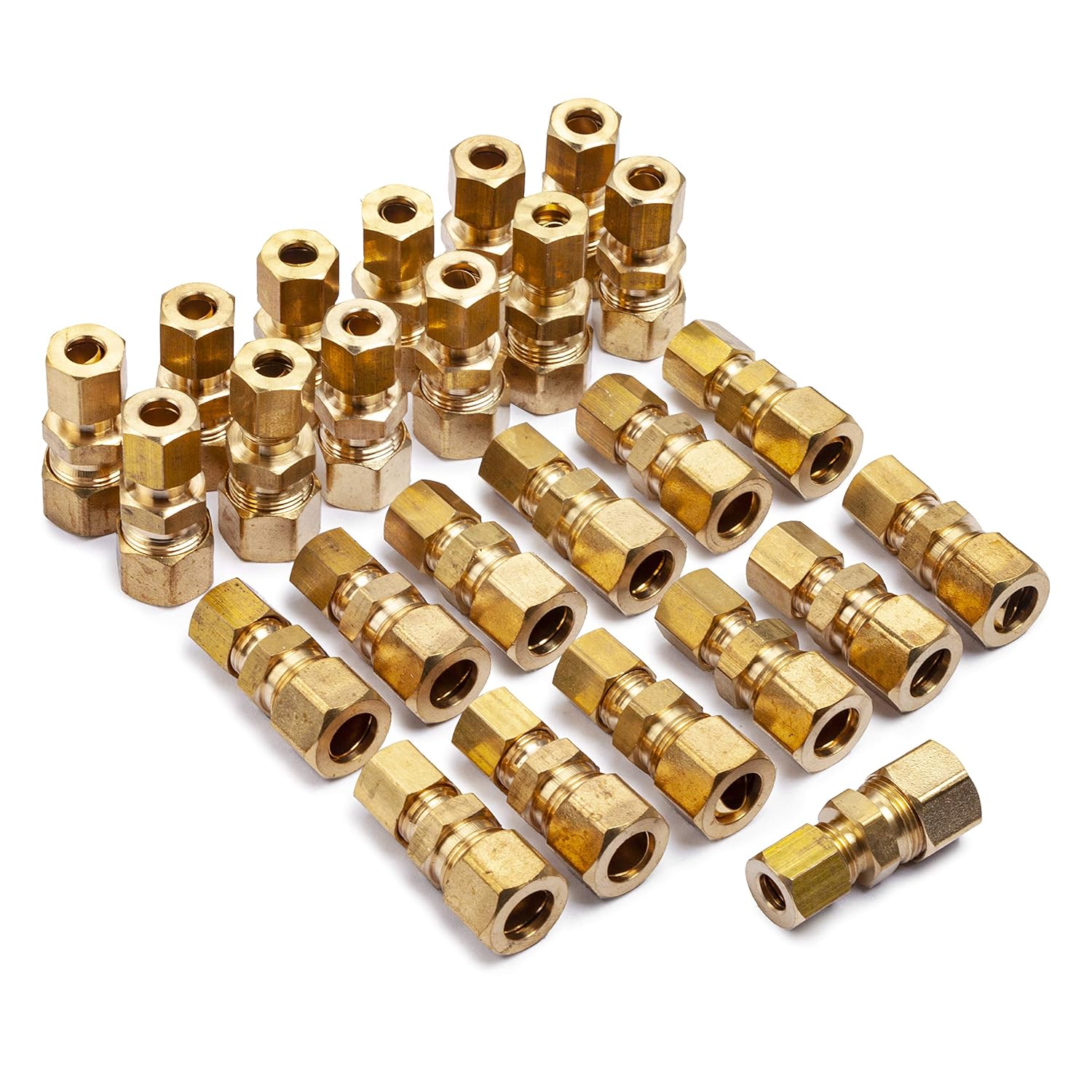 LTWFITTING 3/8-Inch OD x 1/4-Inch OD Compression Reducing Union, Brass ...