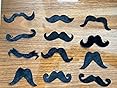 Pack Of 12 Novelty Assorted Moustaches Self Adhesive Moustache Set ...
