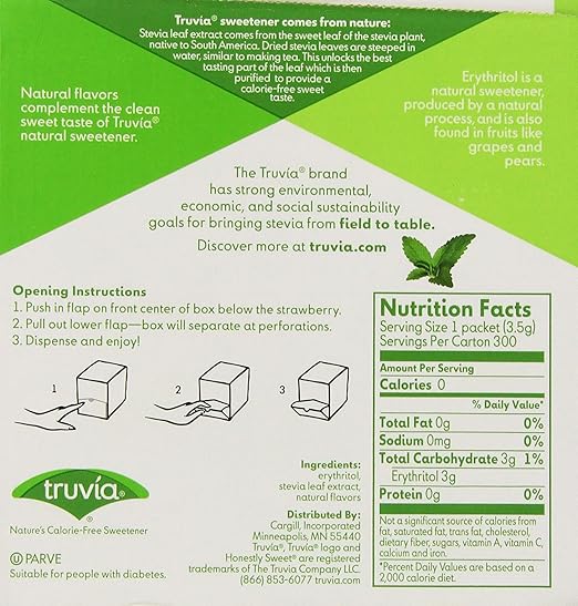 Truvia Nutrition Label | Besto Blog