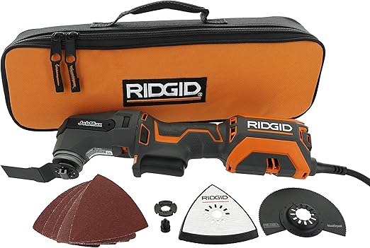 Ridgid R28602 JobMax 4 Amp Corded Multi Tool with Replaceable Heads ...