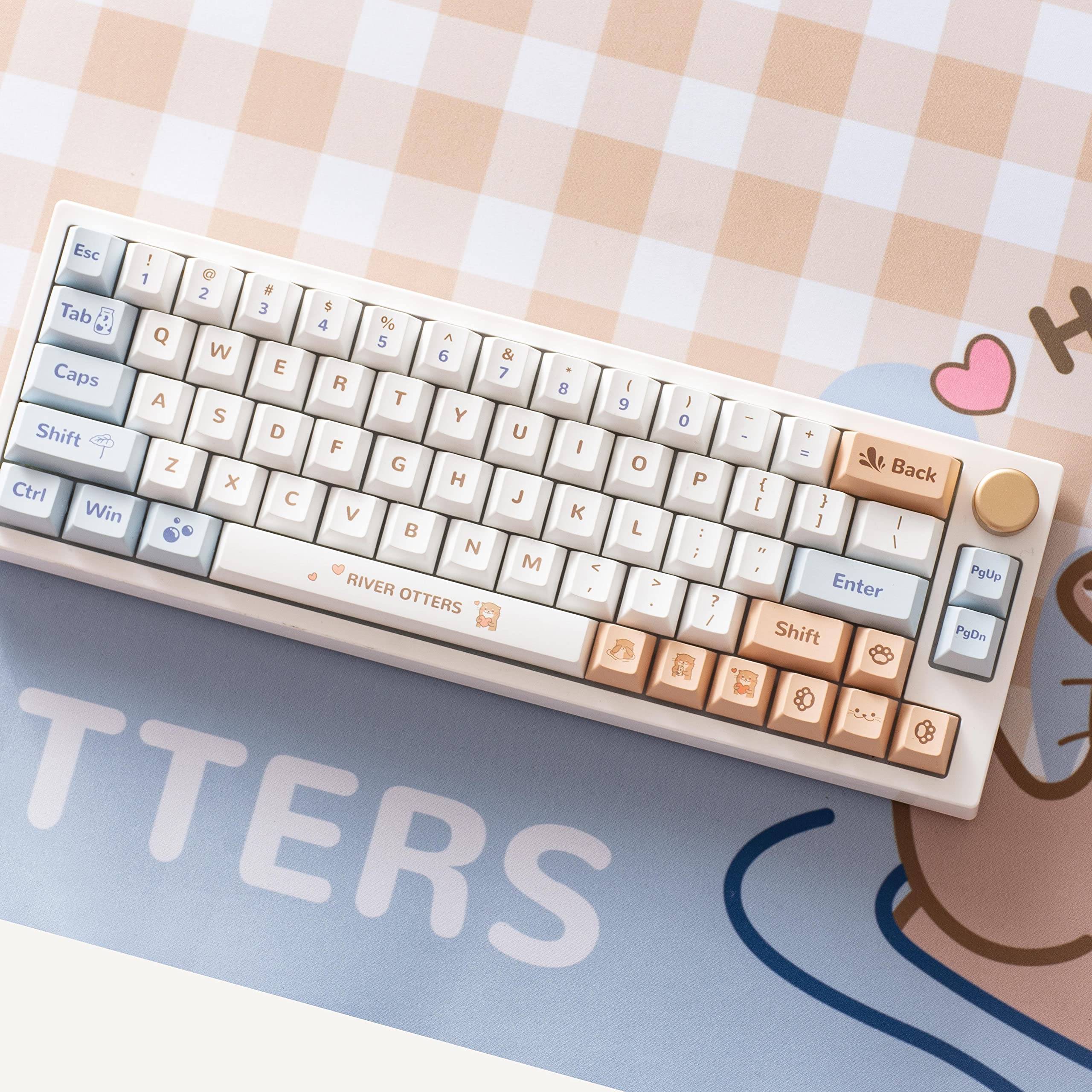 Mua YUNZII Otter Dye Sub PBT Keycaps,140 Full Keys Dye Sublimation PBT ...
