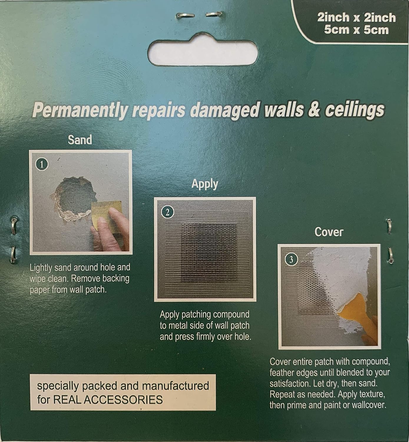 5cm X 5cm Self Adhesive Sticky Fibreglass Mesh Wall Patches | Perfect ...