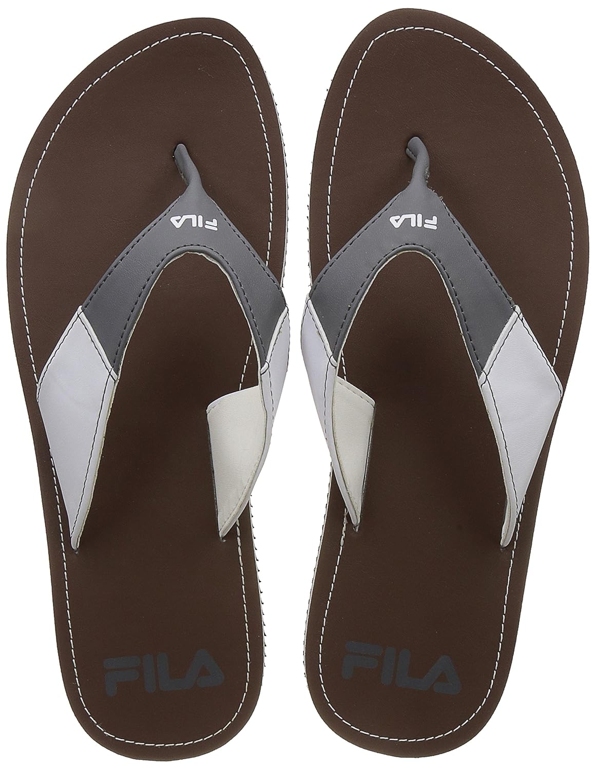 Buy Fila Men Tri BRN/Gry/Wht Flip Flops Thong Sandals-11 UK/India (45 ...