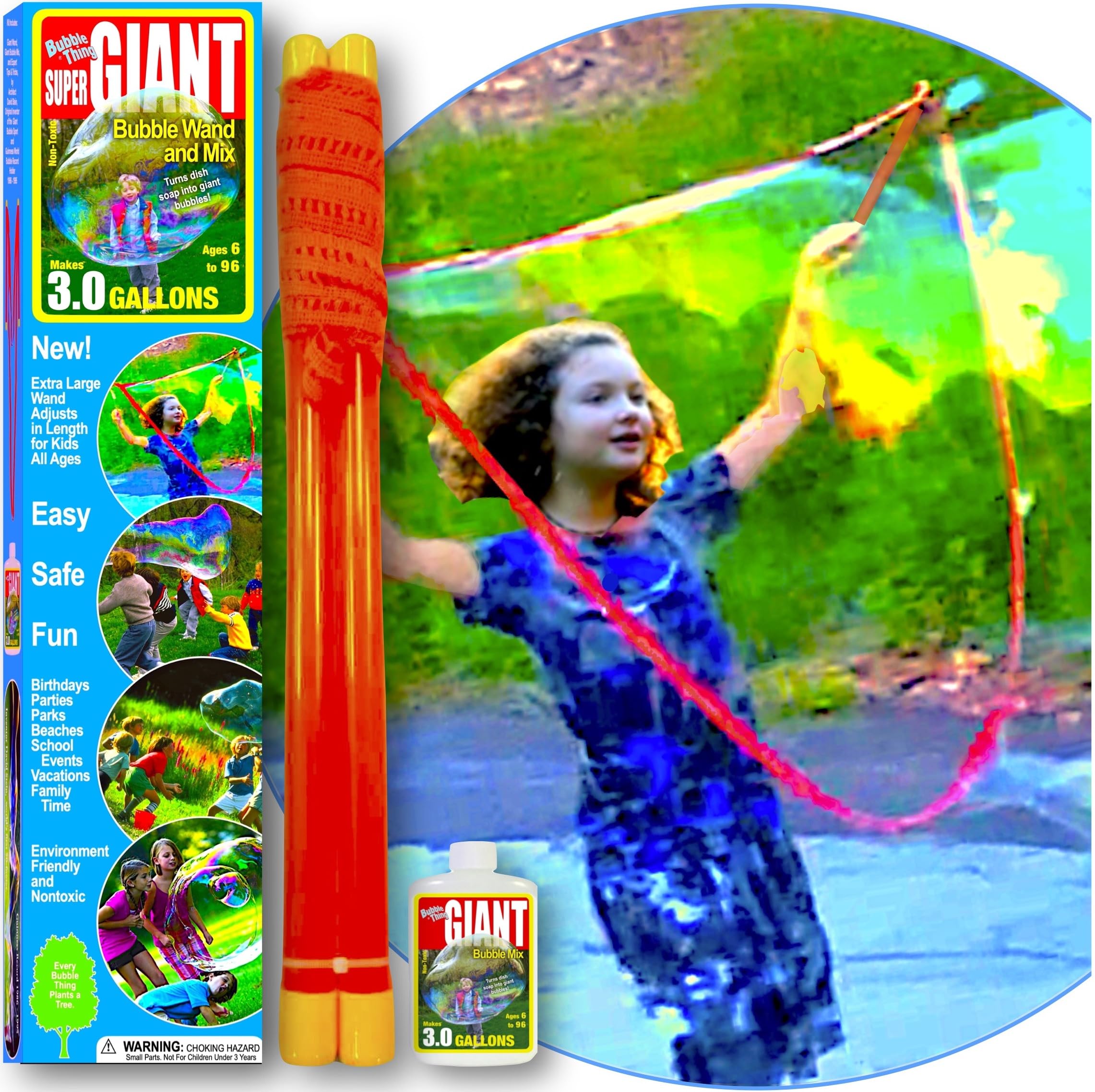 Mua BUBBLE THING Giant Bubble Wands and Giant Bubble Mix Powder | Makes ...