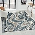 Amazon.com: LUXE WEAVERS Marble Patterned Abstract Swirl Blue 8x10 Area ...