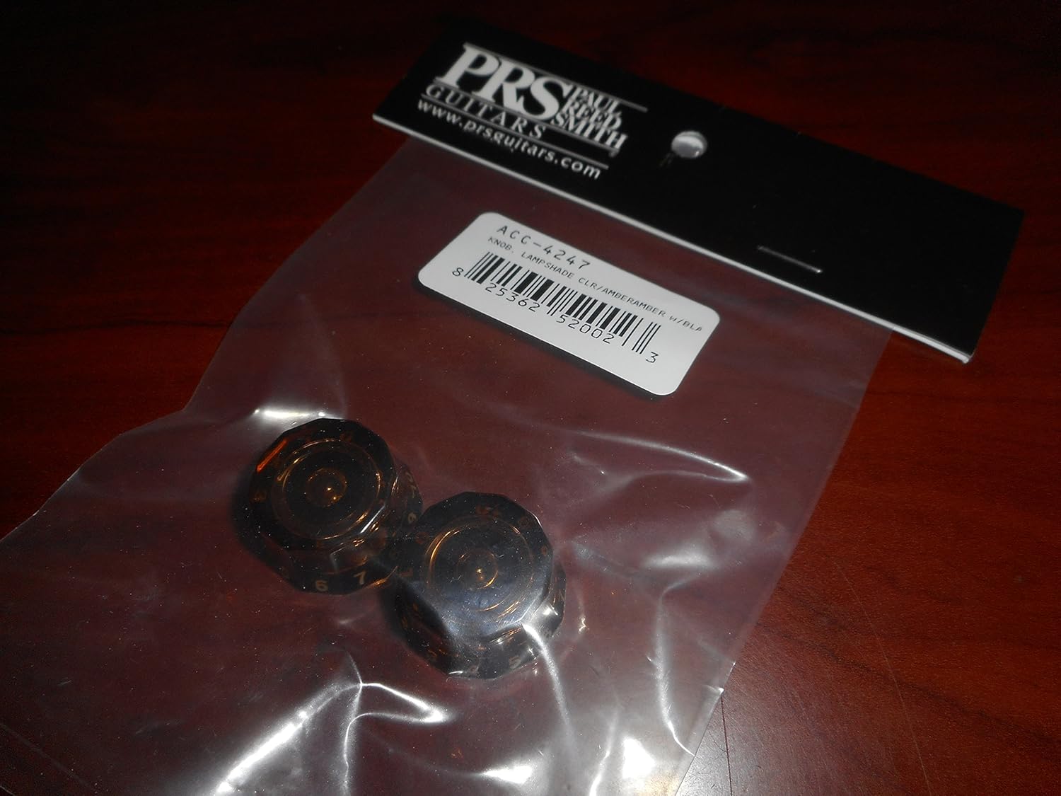 Paul Reed Smith Lampshade Guitar Knobs For USA PRS, CLEAR/AMBER, ACC ...