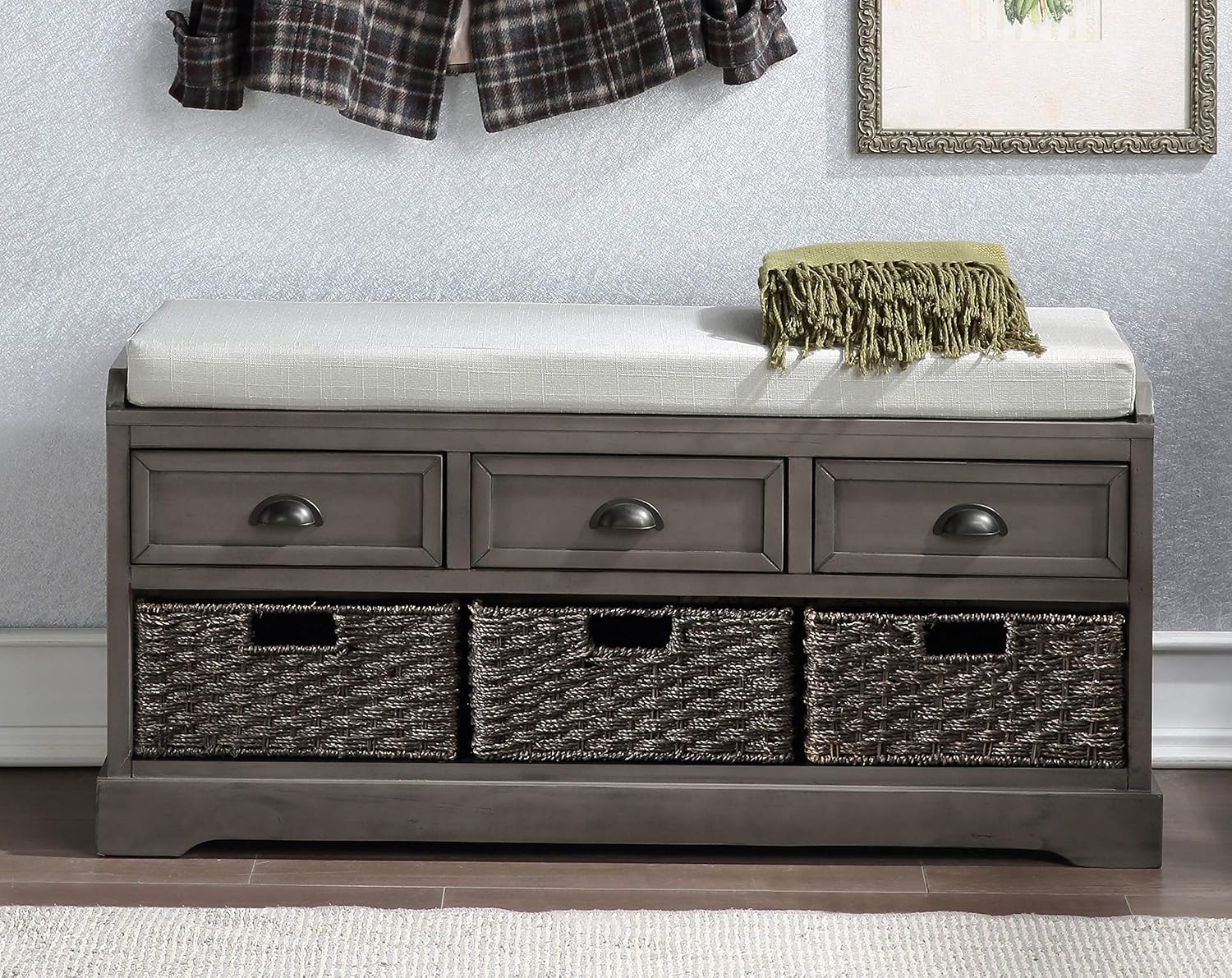 Amazon.com: Storage Bench Entryway Bench Shoe Bench with Storage and ...