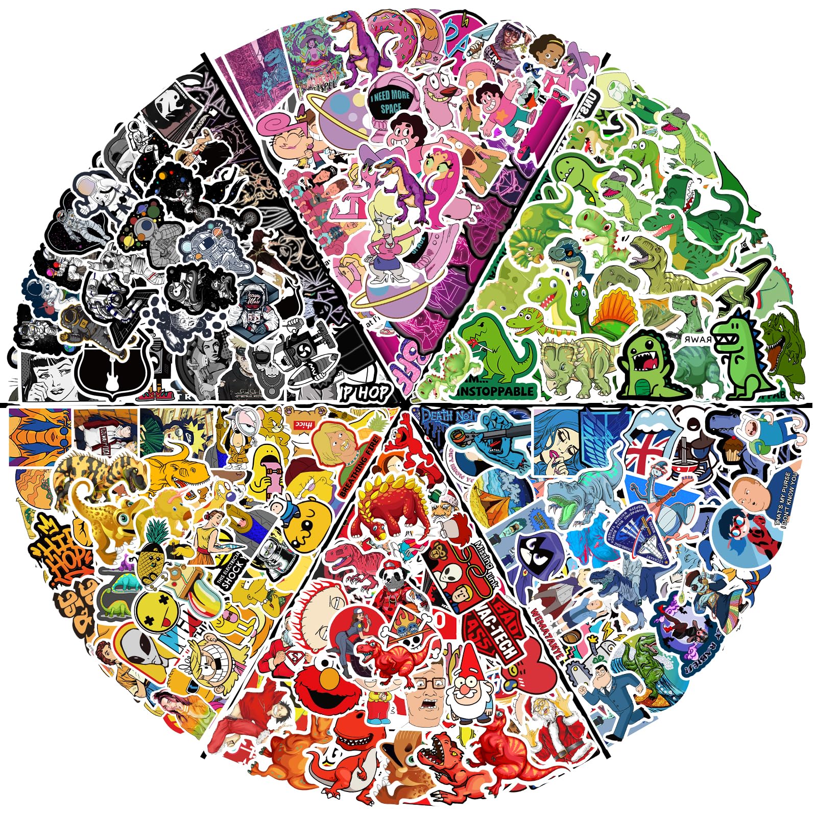 Arme Stickers Pack, 600 Pcs Cool Stickers for Adults, Vinyl Random ...