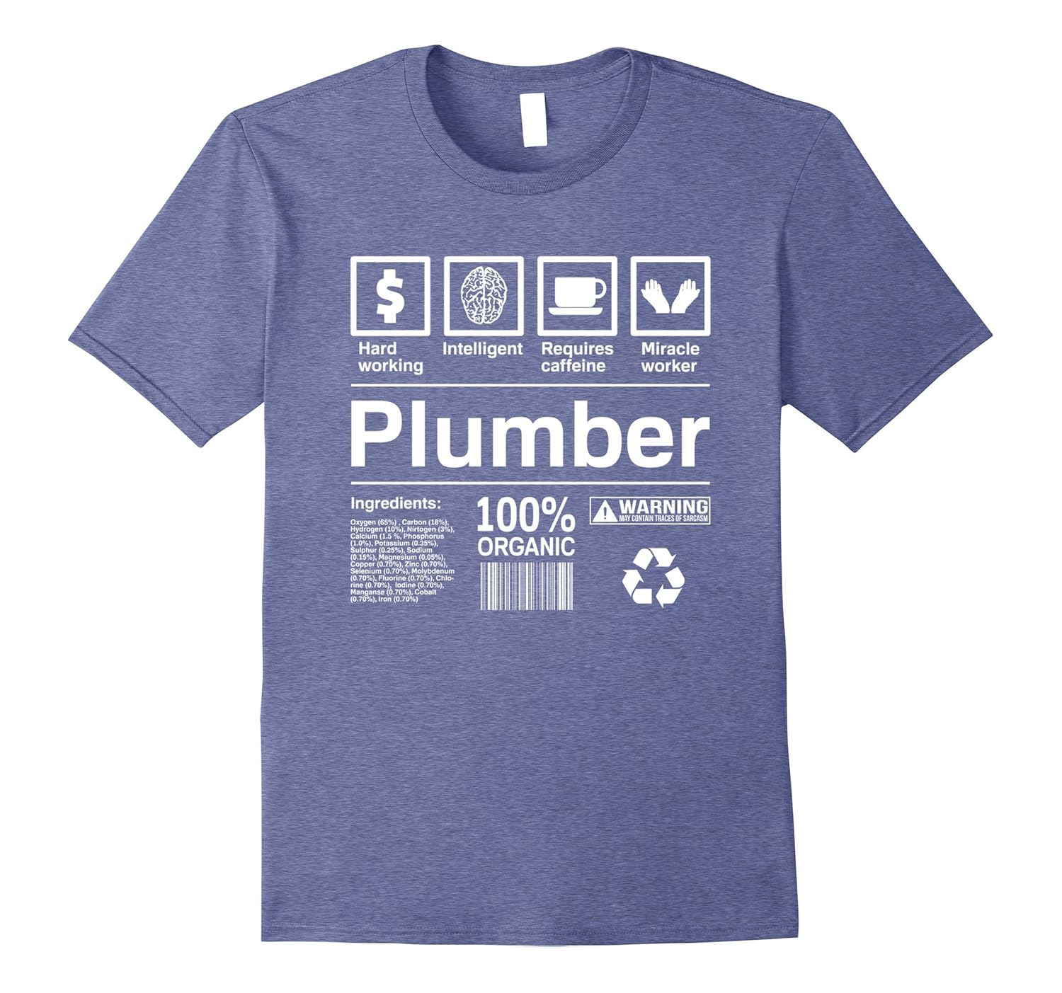 Mens Plumber Contents T-Shirt Plumbing Gift