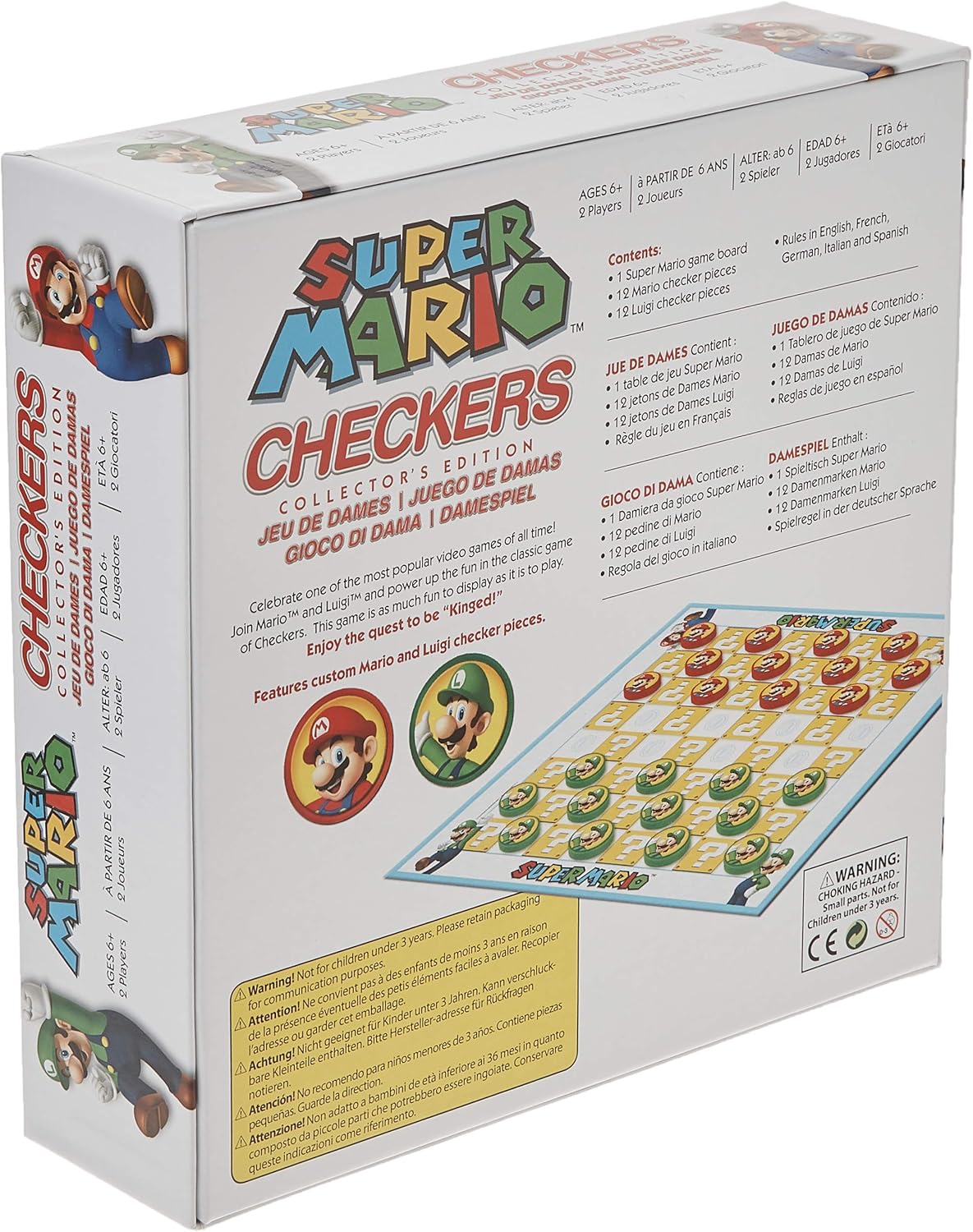 USAopoly USOCK005191 Bros Super Mario Checkers, Mixed Colours – BigaMart