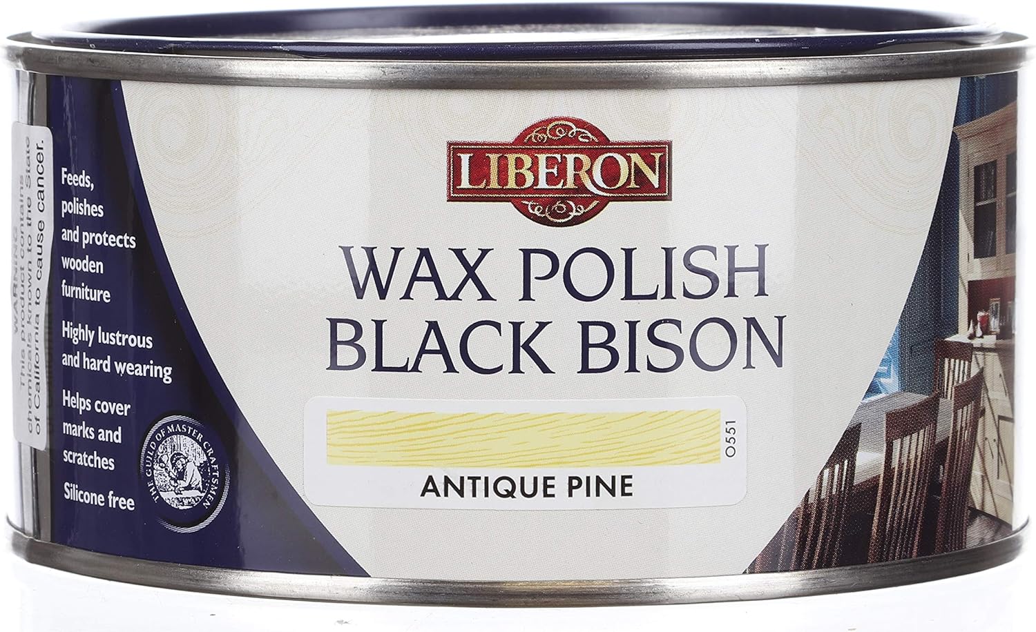 Liberon BBPWAP500 500ml Wax Polish Bison Antique Pine - Black: Amazon ...