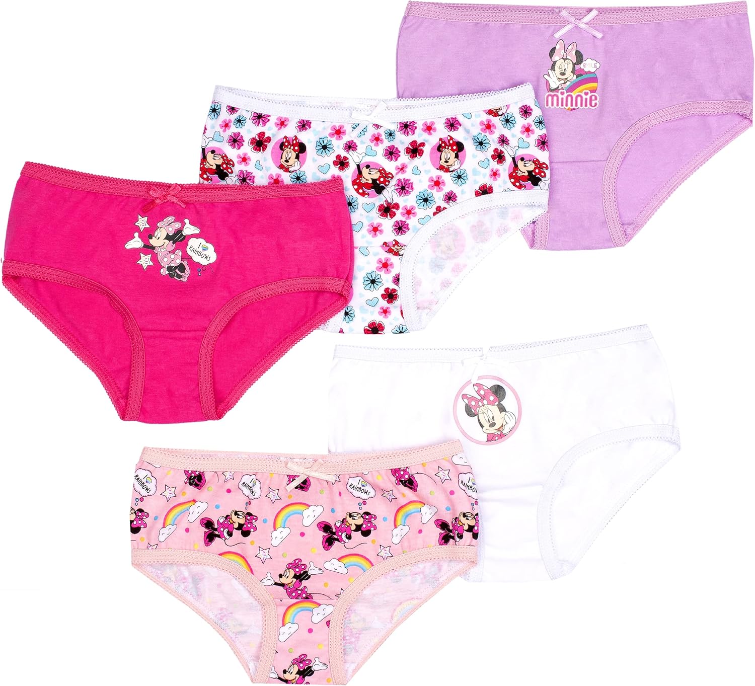 Disney - Minnie Mouse - Girls Knickers - Soft Cotton Briefs - Disney ...
