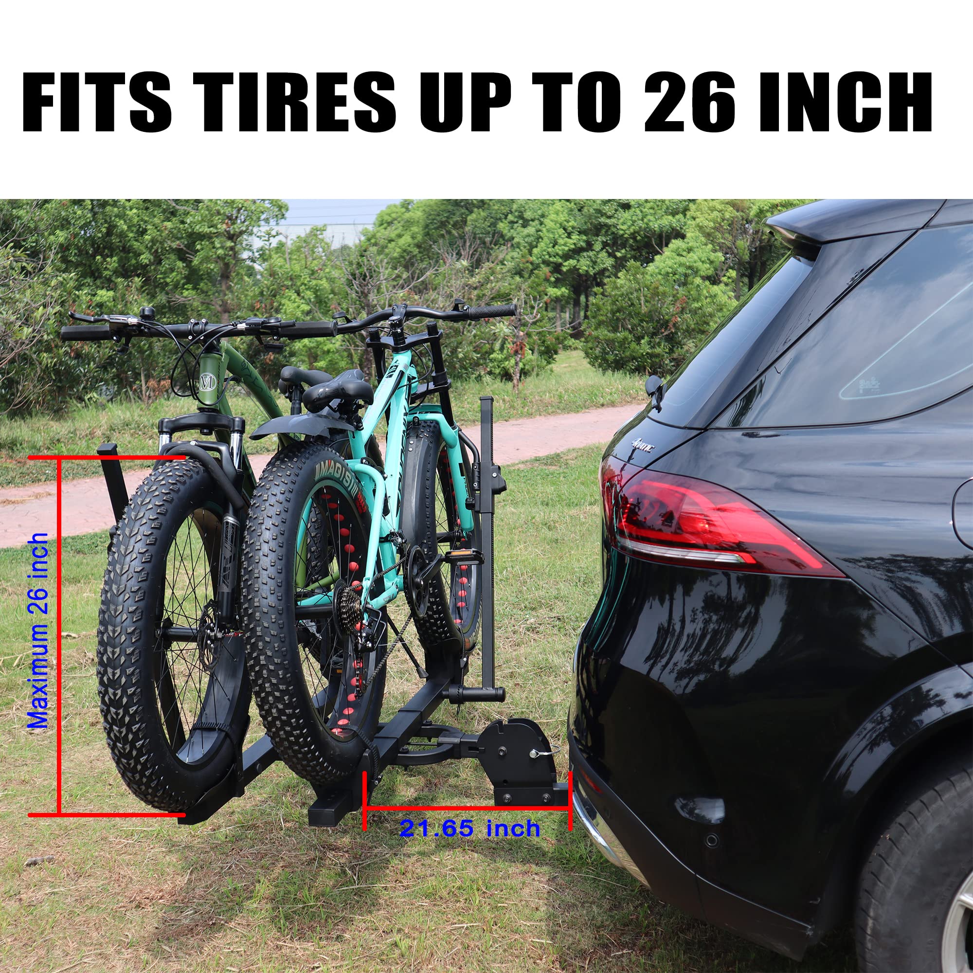 Mua Banehes Hitch Bike Rack, 2-Bike Foldable Hitch Mount Racks for ...