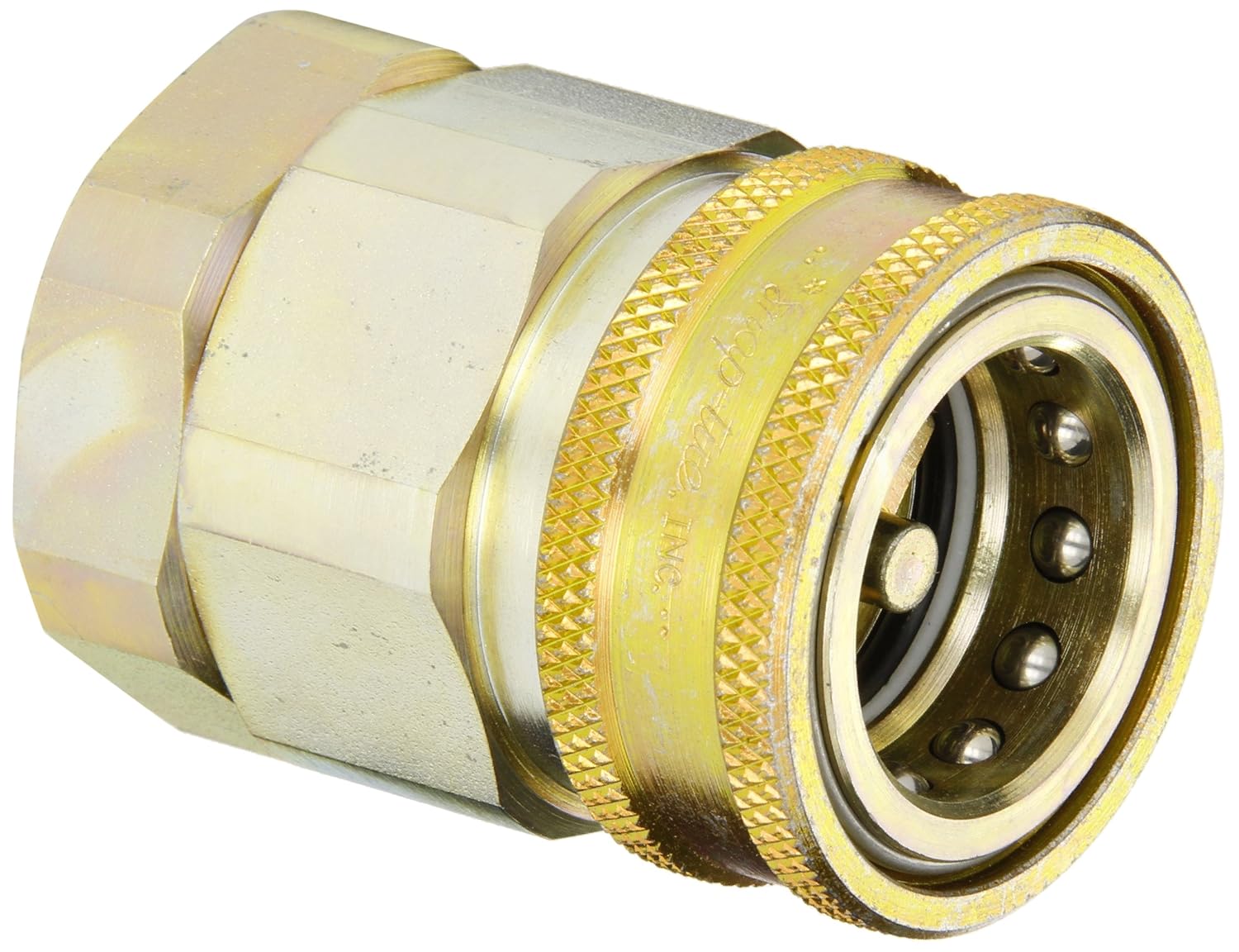 1/4 NPTF Female x 1/4 Coupling Size Snap-Tite VHN4-4F Zinc-Plated Steel ...