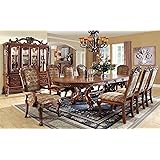 Amazon.com - Inland Empire Furniture Jordan Brown Cherry Solid Wood 7 Piece Double Pedestal ...