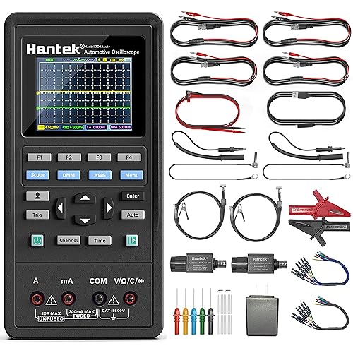 Hantek Professional Automotive Oscilloscope 2D82AUTO, 4 in 1 Handheld ...